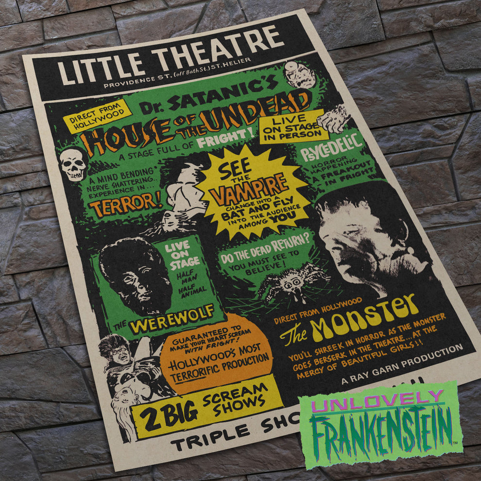 Dr. Satanic's House of the Undead spook show poster | 11x17 Art Print ...
