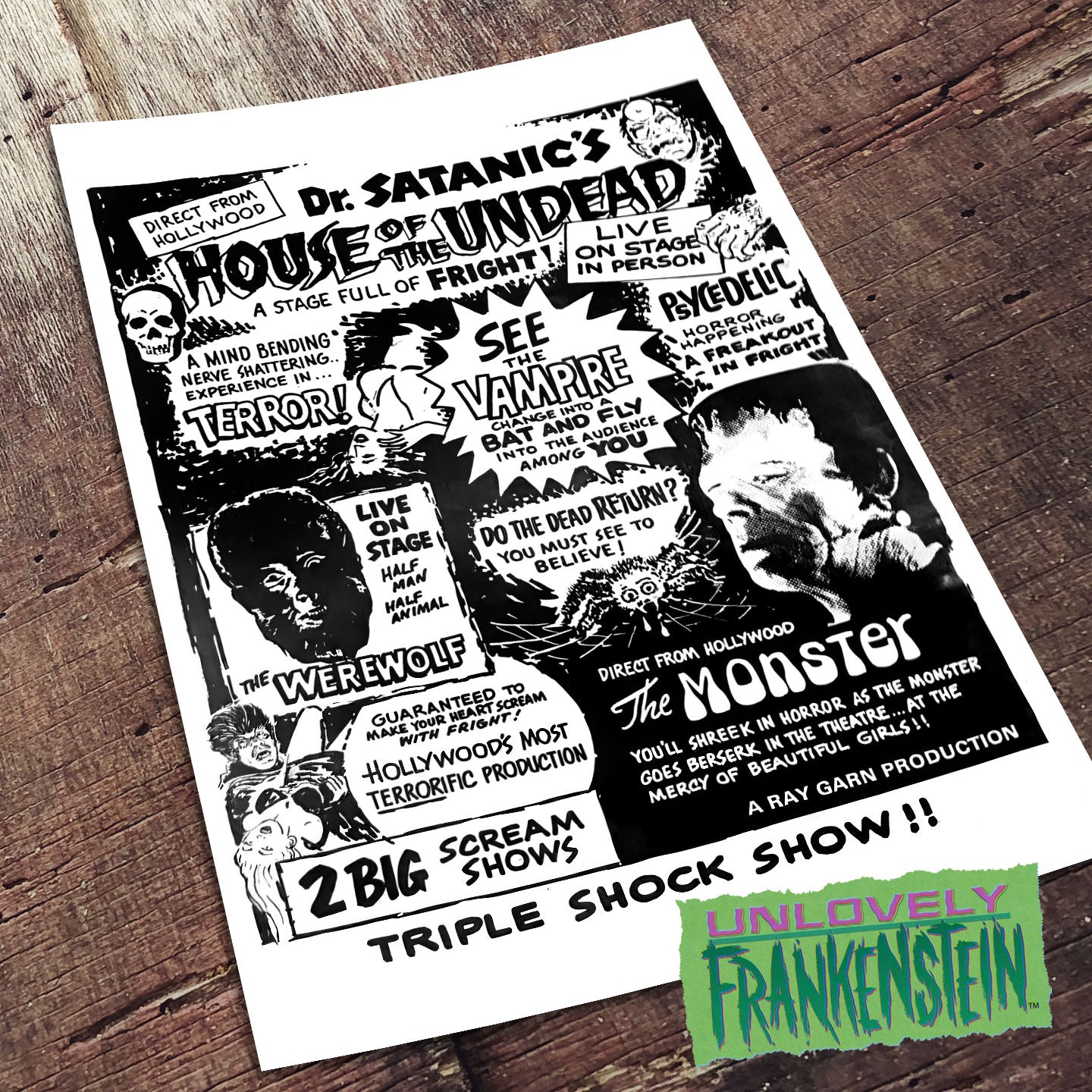 Dr. Satanic's House of the Undead spook show poster | 11x17 Art Print ...
